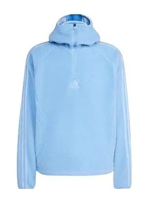 Adidas Teamgeist 1/4 Zip Fleece Hoodie - Ash Blue
