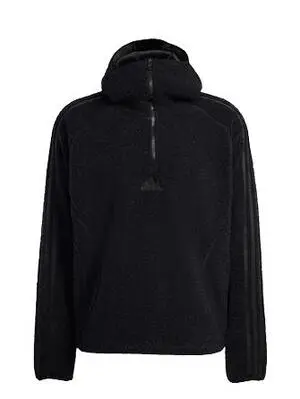 Adidas Borg Fleece Teamgeist 1/4 Zip Hoodie - Black