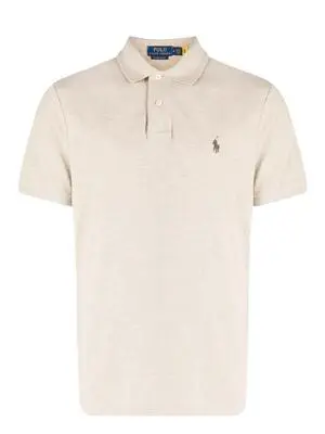 Polo Ralph Lauren Custom Slim Fit Short Sleeve Mesh Polo - Expedition Dune Heather