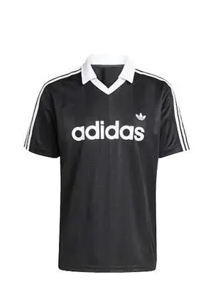 Adidas Engineered Jersey With Collar - Black