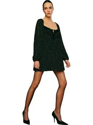 REFORMATION Emilia Lace Mini Dress - Black