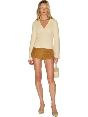 REFORMATION Paisley Knit Top - Yellow