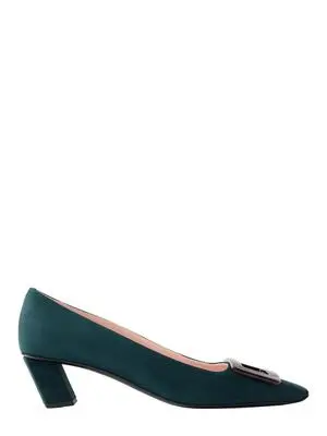 ROGER VIVIER Belle Vivier 45 Suede Pumps - Green