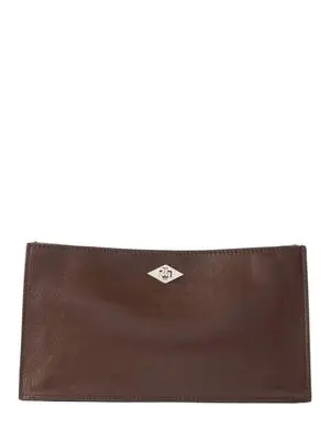 METIER Ease 28 Leather Clutch Dark Brown