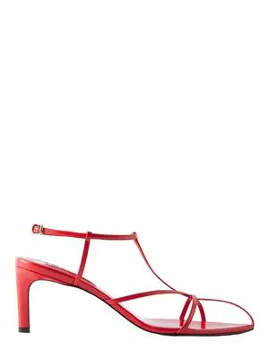 JIL SANDER Leather Sandals - Red