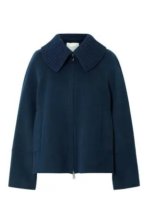 JOSEPH Cooksey Wool And Cashmere-blend Jacket - Blue