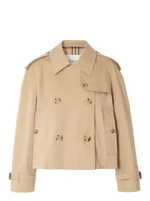 Burberry Double-breasted Cotton-gabardine Trench Coat - Neutrals