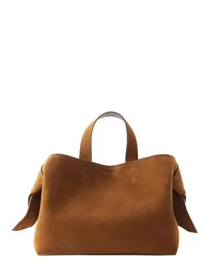 Acne Studios Musubi Knotted Suede Tote - Brown