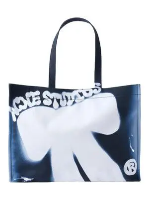 Acne Studios Logo Printed Tote - Blue