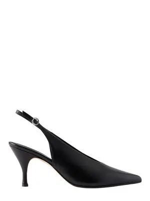 AeydĒ Carla Leather Slingback Pumps - Black