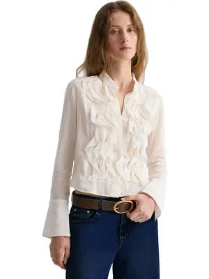 TWP Patti Cotton Silk Organza Top - White