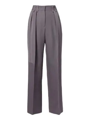 JIL SANDER Pleated Wide-leg Pants - Grey