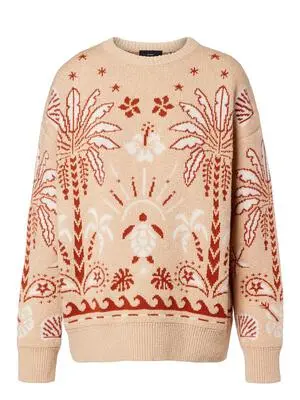 Alanui Wool And Cotton Sweater - Beige