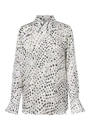 Nina Ricci Printed Satin Blouse - White