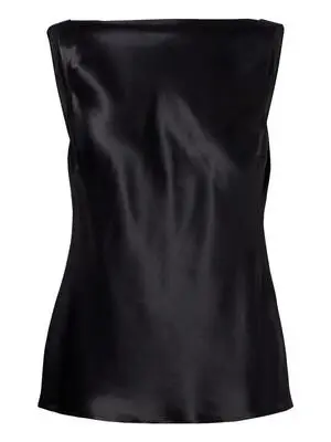 Nina Ricci Silk-blend Satin Top - Black