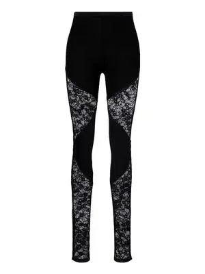 Nina Ricci Lace-trimmed Legging - Black