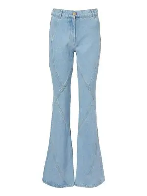 Nina Ricci Flared Cotton Jeans - Blue