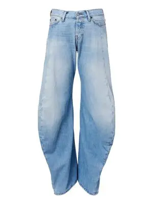 Acne Studios 2006f Distressed Wide-leg Jeans - Blue