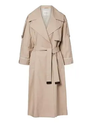 Max Mara Cotton-blend Gabardine Trench Coat - Beige