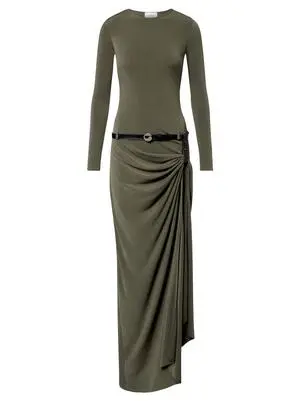 Coperni Suspended Draped Jersey Gown - Green