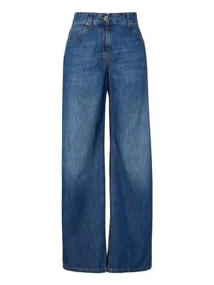 Brunello Cucinelli Wide-leg Jeans - Blue