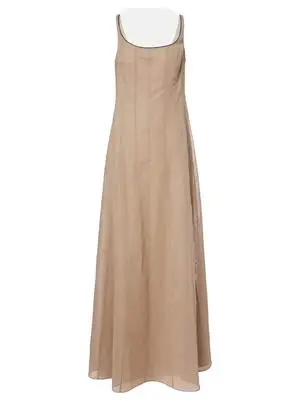 Brunello Cucinelli Cotton Maxi Dress - Beige