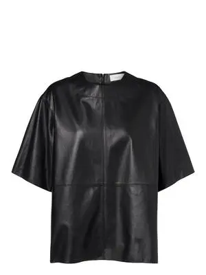 JOSEPH Tanjic Leather Top - Black