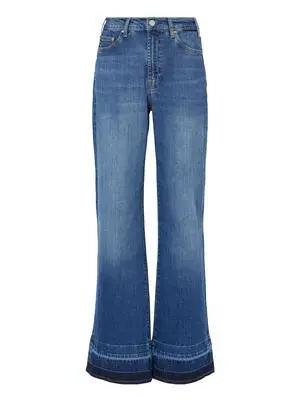 Ag Baggy Wide-leg Jeans In Trinity Plaza - Blue