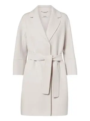 Max Mara Arona Virgin Wool Wrap Coat - Beige