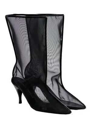 HERBERT LEVINE 80 Mesh Mid-calf Boots - Black