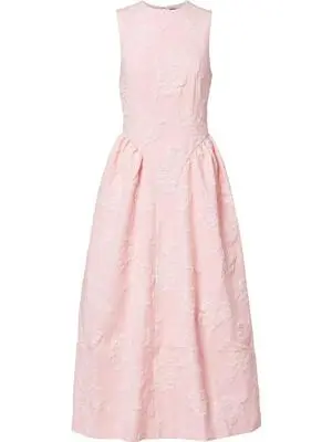 ROTATE BY BIRGER CHRISTENSEN Floral Print Midi Dress - Pink