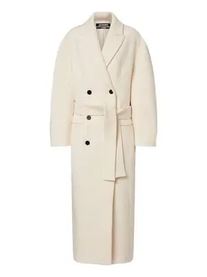 JACQUEMUS Virgin Wool Double-Breasted Coat