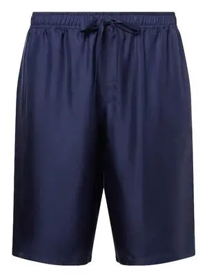 Dolce & Gabbana Silk Satin Bermuda Shorts - Blue