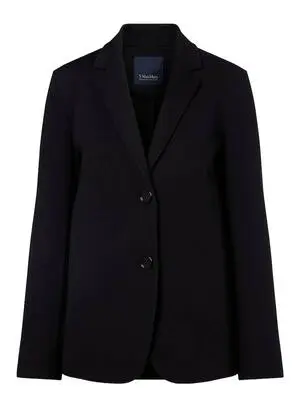 Max Mara Matollo Cotton-blend Jersey Blazer - Black