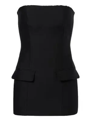 TOTEME Wool And Silk Crêpe Top - Black