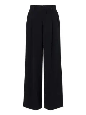 Max Mara Donata Satin Wide-leg Pants - Black