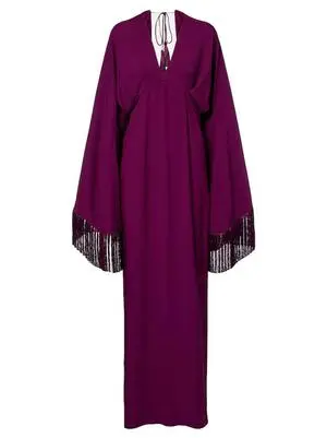 TALLER MARMO Magnifique Fringed Gown - Purple