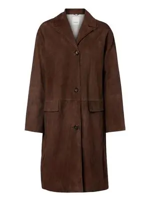Max Mara Ortensia Suede Coat - Brown