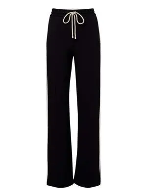 Max Mara Vento Cotton-blend Jersey Sweatpants - Black