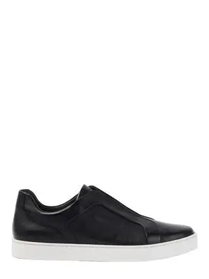 Manolo Blahnik Agilio Leather Sneakers - Black