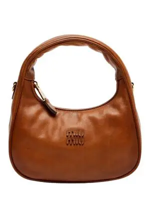 Miu Miu Wander Leather Shoulder Bag - Brown