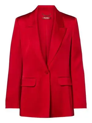 Max Mara Satin Crêpe Blazer - Red