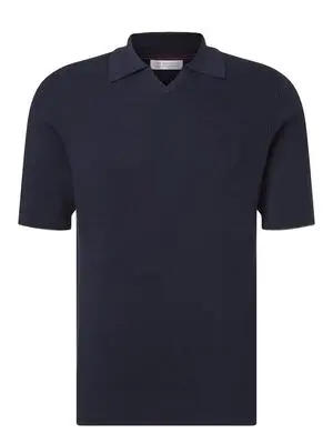 Brunello Cucinelli Cotton Polo Shirt - Blue