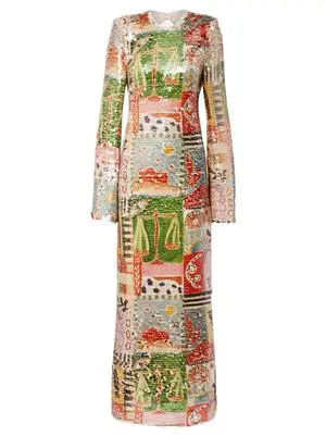 ALEMAIS Alémais X Laurence Leenaert Lumira Sequined Gown - Multicoloured