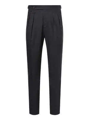 Brunello Cucinelli Virgin Wool Straight Pants - Grey