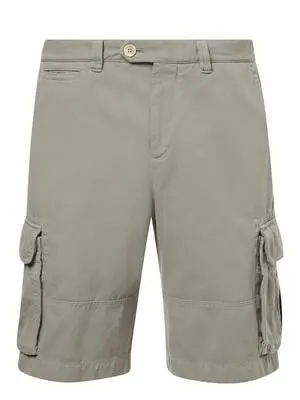 Brunello Cucinelli Cotton Cargo Shorts - Grey