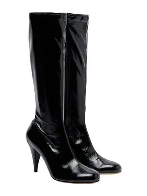 Le Monde Beryl X Kim Sion Madison 95 Patent Leather Knee-high Boots - Black