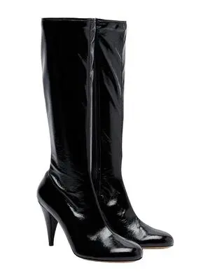 Le Monde Beryl Madison 95 Patent Leather Knee-high Boots - Black
