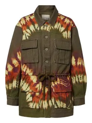 ALEMAIS Marilyn Tie-dye Denim Jacket - Green