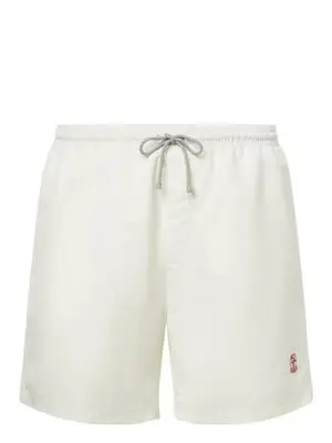 Brunello Cucinelli Logo Swim Trunks - White